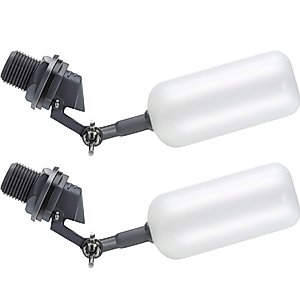 meekoo Float Ball Valve, 3/4 Inch Male Automatic Fill Feed Humidifier Tank Water with Adjustable Arm for Ponds, Livestock Water Trough, Aquariums, Aquaculture, Hydroponics and Reservoir(2 Pack)
