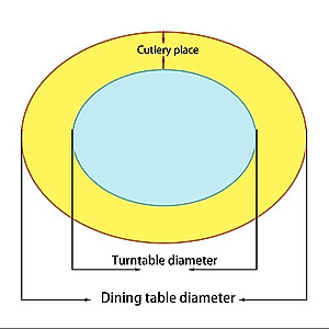 BBAUER Turntable Lazy Susan, Glass Turntable for Dining Table, with Aluminum Alloy Bearing, Smooth Swivel, for Kitchen Dining, Parties, Wedding