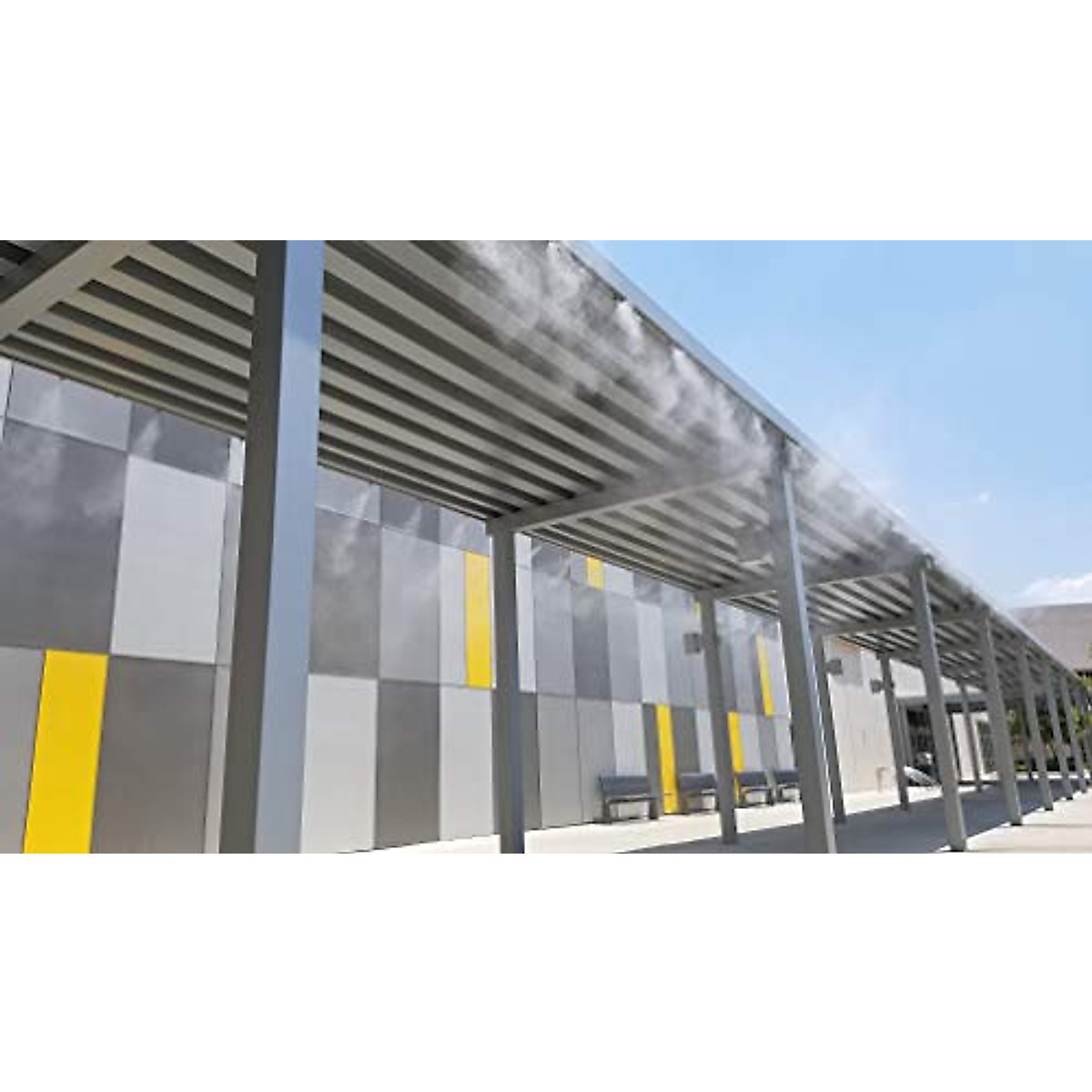 Hydrobreeze Pet Cooling System - Outdoor Cooling Solution for Pets - Pre-Assembled Misting System 24 Feet 1/4 in Beige Tubing - 4 Nozzles