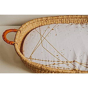 NODNAL CO. Changing Pad Cover - 100% Cotton for Baby Girl/Boy - Gender Neutral Patterns & Colors - Universal Fit Changing Pad Liner for Standard 16" x 32" Baby Changing Table Mats ("I Love You")