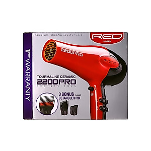 Red by Kiss Tourmaline Ceramic 2200PRO Professional Hair Dryer BD07N