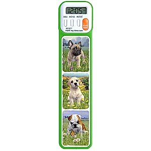 mark-my-time 3D Puppies Digital Bookmark and Reading Timer - Green