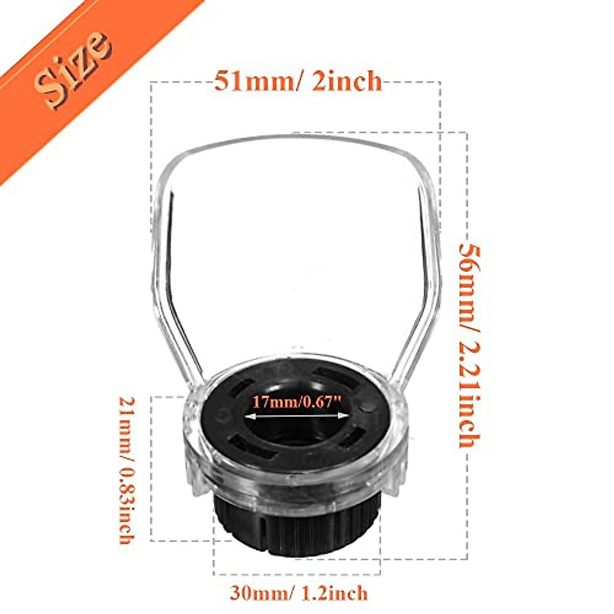 Bestgle 4 pcs Rotary Tool Shield Attachment, Safety Protective Cover Transparent Cover Shield Kit Accessories Wood Metal Cutting Sanding Polishing for Rotary Grinder