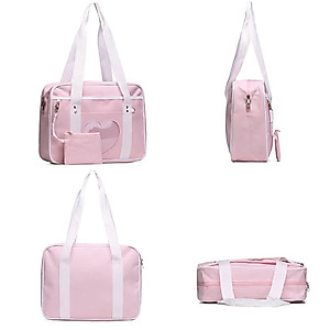 STEAMEDBUN Kawaii Ita Bag Japanese School Bag Cute Tote Bag Large Shoulder Anime Heart Purse