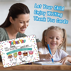 Gooji Party Treats Thank You Cards – 25pcs Double Sided 4.25x6 Unicorn Thank You Cards With 25 Envelopes – Magical Cards For Baby Shower, Birthday Party And Girls Birthday Party Supplies …