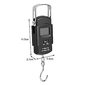 Hanging Weight Scale, Digital Luggage Scale Fishing Scale110lbs Electronic Mini Pocket with Backlight LCD Display, Balance Digital Fishing Hanging Hook Scale for Hunting Outdoor Fishing Farm Luggage