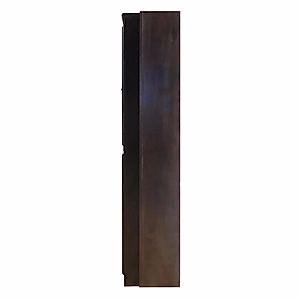 BOWERY HILL Traditional 72" 15-Shelf Wood Bookcase Wall with Doors in Espresso