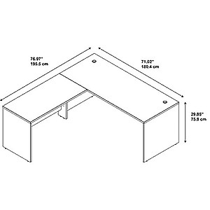 Bush Business Furniture SRE032MR Desk Shell, Mocha Cherry