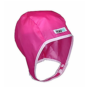 HEADBIB – First Ever Head Bib, Protects Little One’s Hair During Mealtime & Playtime, Waterproof Fabric, For Baby & Toddler (Pink, Large (12-24 Months))