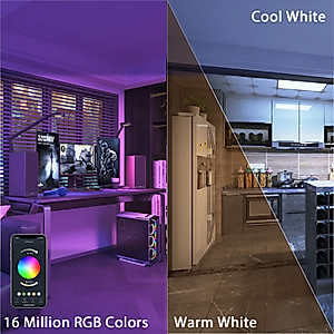 LUMIMAN Smart Light Bulbs, WiFi Alexa Light Bulb, LED Color Changing Dimmable Smart Bulb, Warm to Cool White A19 E26 7.5W 800LM, Works with Alexa Google Home, No Hub Required, 2 Pack