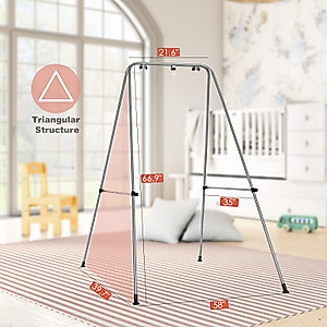 Cowiewie Baby Jumper with Stand, w/Walking Harness Function, Have Fun for Baby Infant, Hands Free for Mom