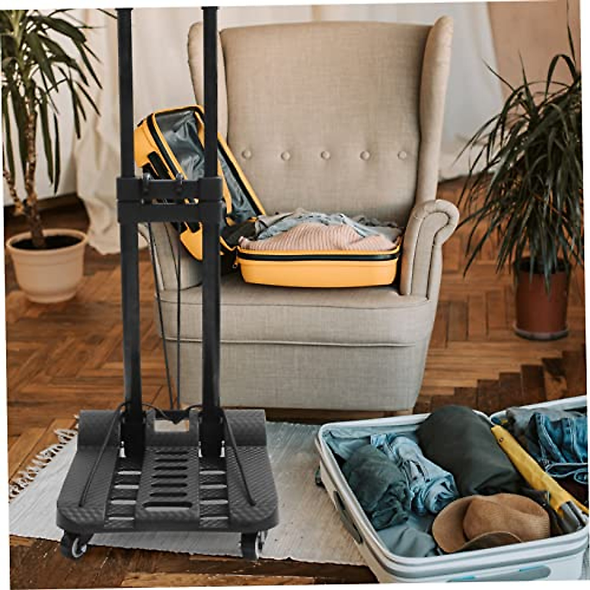 VILLFUL Foldable Dolly Utility Cart Foldable Rolling Cart Safe Dolly Hand Cart Foldable Luggage Cart Foldable Trolley Cart Foldable Hand Truck Hand Truck Foldable Portable