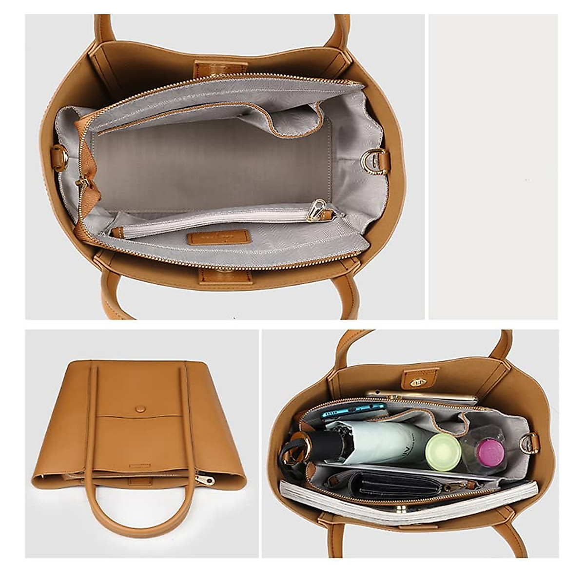 Ladies Large Leather Tote Concealed Carry Studded Shoulder Bag Crossbody Wallet