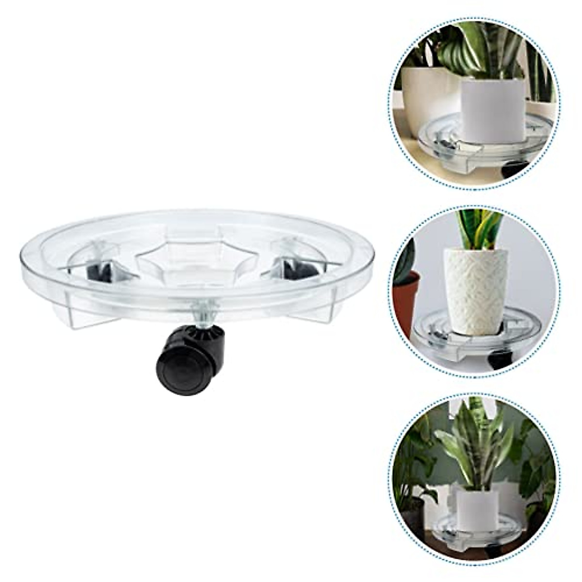 GANAZONO House Plants Plant Caddy with Wheels: Movable Planter Dolly Trolley Tray Flower Pot Pallet Plant Pot Saucer Stand for Tree Flower Planter Shelf House Plants Indoors Live