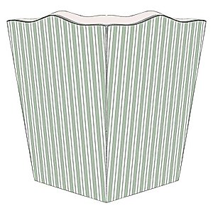 Marye-Kelley WB1123 - Sage Stripe Wastepaper Basket