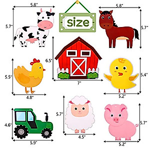 Farm Animal Hanging Swirls Party Ceiling Decorations Barnyard Theme Birthday Baby Shower Decor Event Supplies 30CT