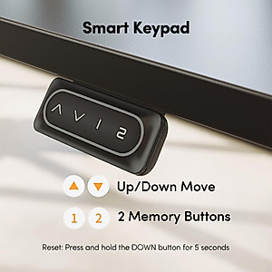 FAMISKY Dual Motors Standing Desk, 55 x 24 Inches Adjustable Height Electric Stand up Desk, Sit Stand Home Office Desk, Ergonomic Workstation Black Steel Frame/Rustic Brown Wood Tabletop