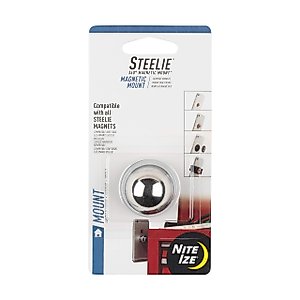 Nite Ize Original Steelie Magnetic Mount - Magnetically attaches to Metal Surfaces and to Steelie Phone + Tablet Sockets