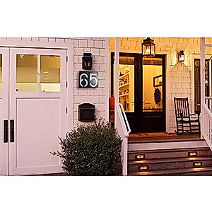 Solar Led House Number Digital Light, Modern Address Sign, Wall-Mounted Signage for Home Garden Yard Street