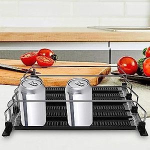 Soda can Organizer Drink Organizer for Fridge, Automatic Can Fridge Organizer 3Pcs Self Pushing Drink Organizer For Refrigerator Beverage Dispenser