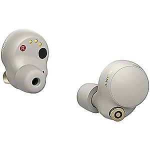 Sony WF-1000XM4 Noise Canceling Wireless Earbud Headphones - Silver (Renewed)