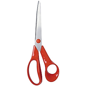 Fiskars 6411501985019 Left-Handed General Purpose, Scissors Length: 21 cm, Quality Steel/Synthetic Material, Classic, one, Red