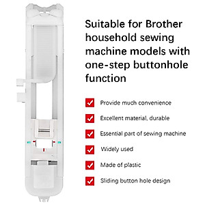 2Pcs Buttonhole Foot Automatic Sliding Buttonhole Foot Presser Foot Domestic for Brother Sewing Machine Parts Multi-Function Home Stitch
