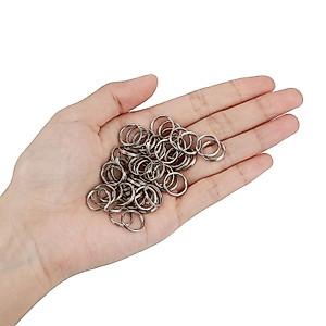 Pawfly 100 Pack 1/2 Inch Mini Split Jump Ring with Double Loops Small Metal Rings Connectors for Jewelry Necklaces Bracelets Earrings Crafts Ornaments and DIY Arts