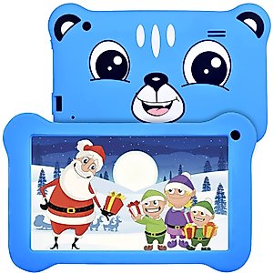 Tablet for Kids, Android 9 Kids Tablet Toddler Tablet 2GB+16GB Learning Tablet with 7 inch IPS Eye Protection Screen Dual Cameras WiFi GMS Certified Kids-Proof Children Tablets Parent Control, Blue