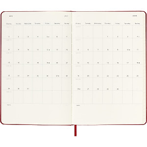 Moleskine Classic 18 Month 2022-2023 Weekly Planner, Hard Cover, Large (5" x 8.25"), Scarlet Red