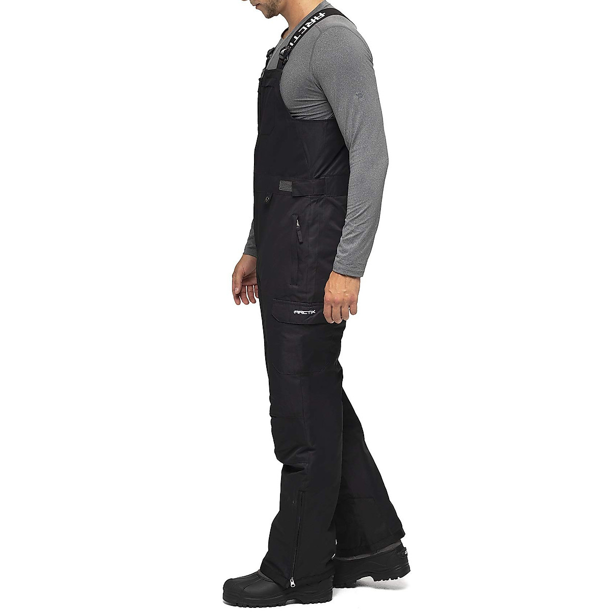Arctix Men's Avalanche Athletic Fit Insulated Bib Overalls, Black, Large/32" Inseam