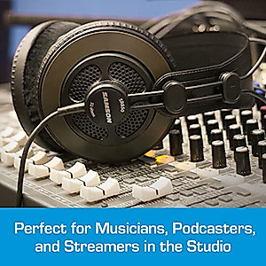 Samson Semi Open-Back Studio Reference Headphones, Black, Over Ear (.)