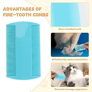 BUWUSMU 90 Pcs Double Side Tooth Pet Flea Comb Bulk for Cats Dogs Lice and Tick Comb for Small Cats Dogs Kitten Indoor(6 COLORS)