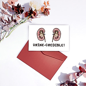 Humor Graduation Card for Medical Student Nurse, Funny Thank You Card for Nephrologist Doctor Kidney Donor, Kidneys Pun Greeting Card for Friends, Appreciation Card