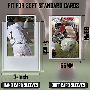 150 Count TopLoaders Card Sleeves and 200 Count Clear Soft Sleeves for Trading Card, Protective Sleeves Holder Fit for Stardard Cards, Baseball Card, Sports Cards, MTG, Yugioh