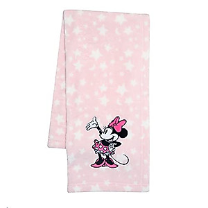 Lambs & Ivy Disney Baby Minnie Mouse Stars Pink Soft Fleece Baby Blanket
