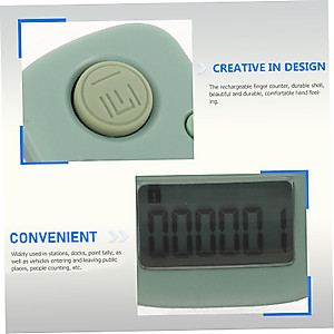 VANZACK Finger Counter Digital Counter Hand Counter Handheld Tally Counters Electronic Counter with Ring Digital Finger Rechargeable Counter Click Counter Number Clicker