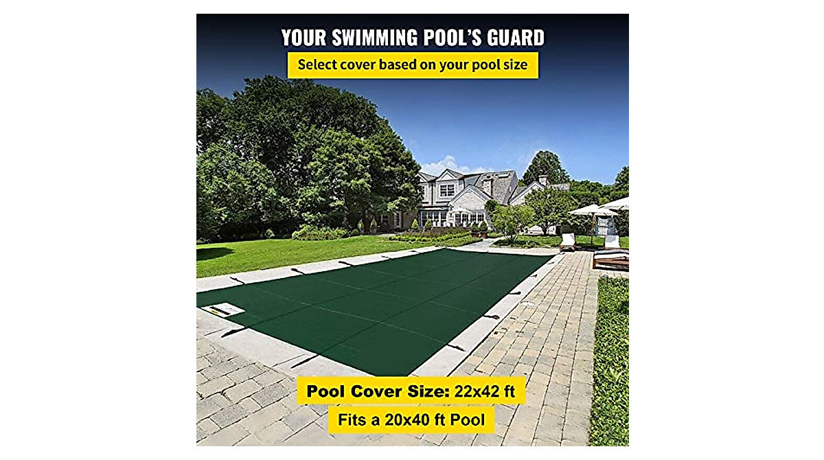 Happybuy Pool Safety Cover Fits 20x40ft Rectangle Inground Safety Pool ...