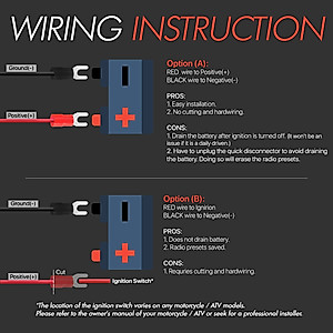 GoHawk RE9-X Gen.3 Waterproof Bluetooth Motorcycle Stereo Speakers LED Soundbar 7/8-1.25 in. Handlebar Mount MP3 Music Player Audio Amplifier System ATV 4 Wheelers USB AUX FM Radio