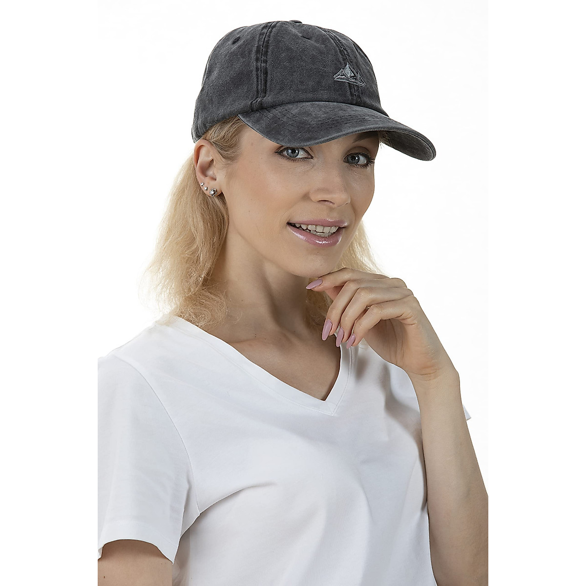 DASMINI Dad Hats for Men Womens Baseball Caps Mountain Hat Adjustable Unstructured Vintage Outdoor Cap(Black)