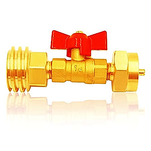 MOFLAME Universal 1 lb to 20 lb Propane Tank Adapter with Valve, Converter 1 Pound Propane Cylinder Bottle CGA600 to QCC/Type1 Male & POL Female Propane Regulator Hose