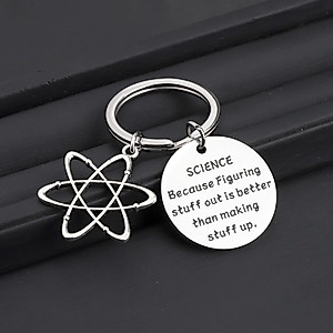 KUIYAI Science Because Figuring Stuff Out Is Better Than Making Stuff Up (stuff up keychain)