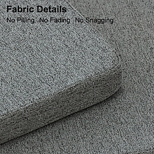 Shinnwa Kitchen Chair Cushions Set of 4, Non-Slip Dining Chair Cushions with Ties and Machine Washable Cover, 4 Pack, 17 x 16.5 x 2in, Dark Gray