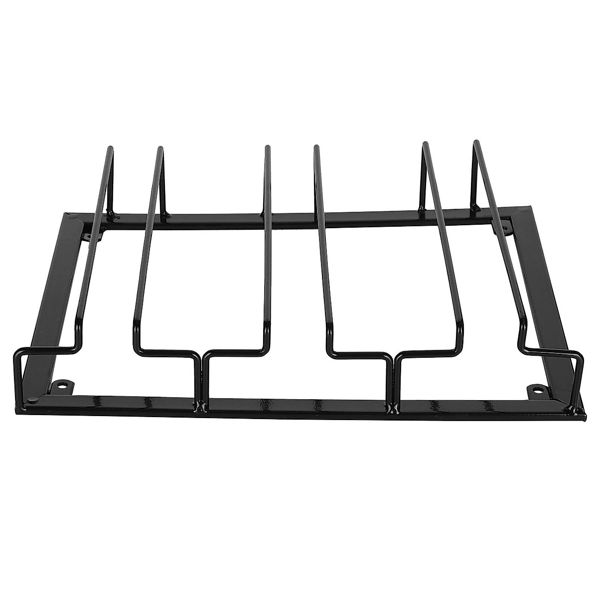 Wine Glass Rack Under Cabinet Stemware Wine Glass Holder Glasses Storage Hanger Metal Organizer for Bar Kitchen Cabinet (3 Slots Length 30cm Width 22.5cm Black)