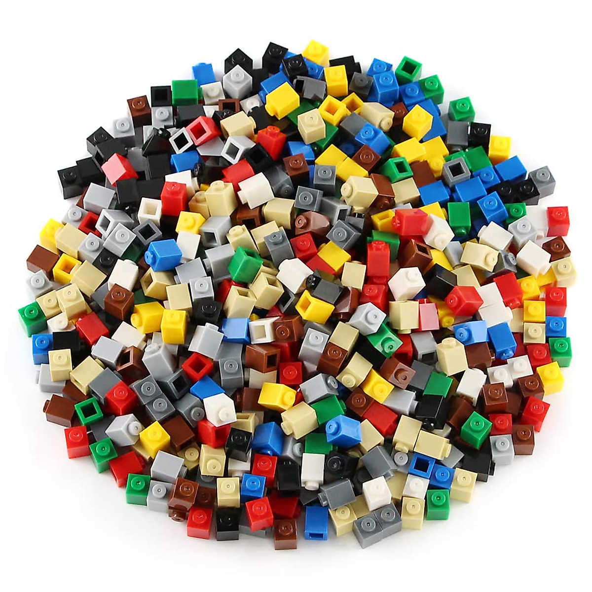 Feleph 1x1 Bricks Set - 600 Multicolored Building Blocks