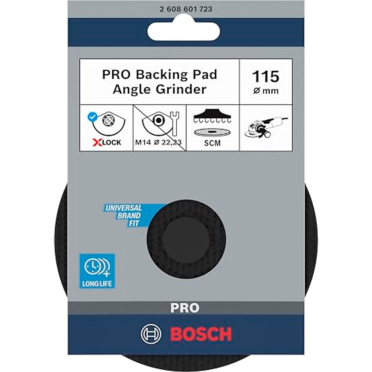 Bosch Professional 2608601723 Support Plate with Centre Pin X-Lock Diameter 115 mm