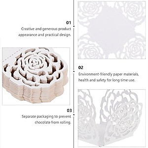 Kichvoe Gift Wrapping Paper Chocolate Packing Paper 100pcs Candy Cups Truffle Wrapper Muffin Liner Flared Paper Baking Cup Cupcake Case Tray for Bridal Shower Birthday Wedding Wedding Decor