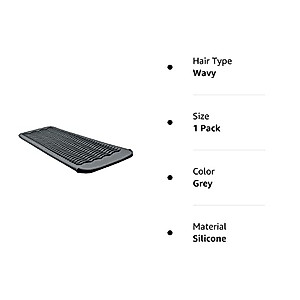 EIOKIT Silicone Heat Resistant Travel Mat Pouch for Hair Straightener,Crimping Iron,Hair Curling Iron,Hair Curling Wand,Flat Iron,Hair Waving Iron and Hot Hair Styling Tools (Grey) 1 Pack