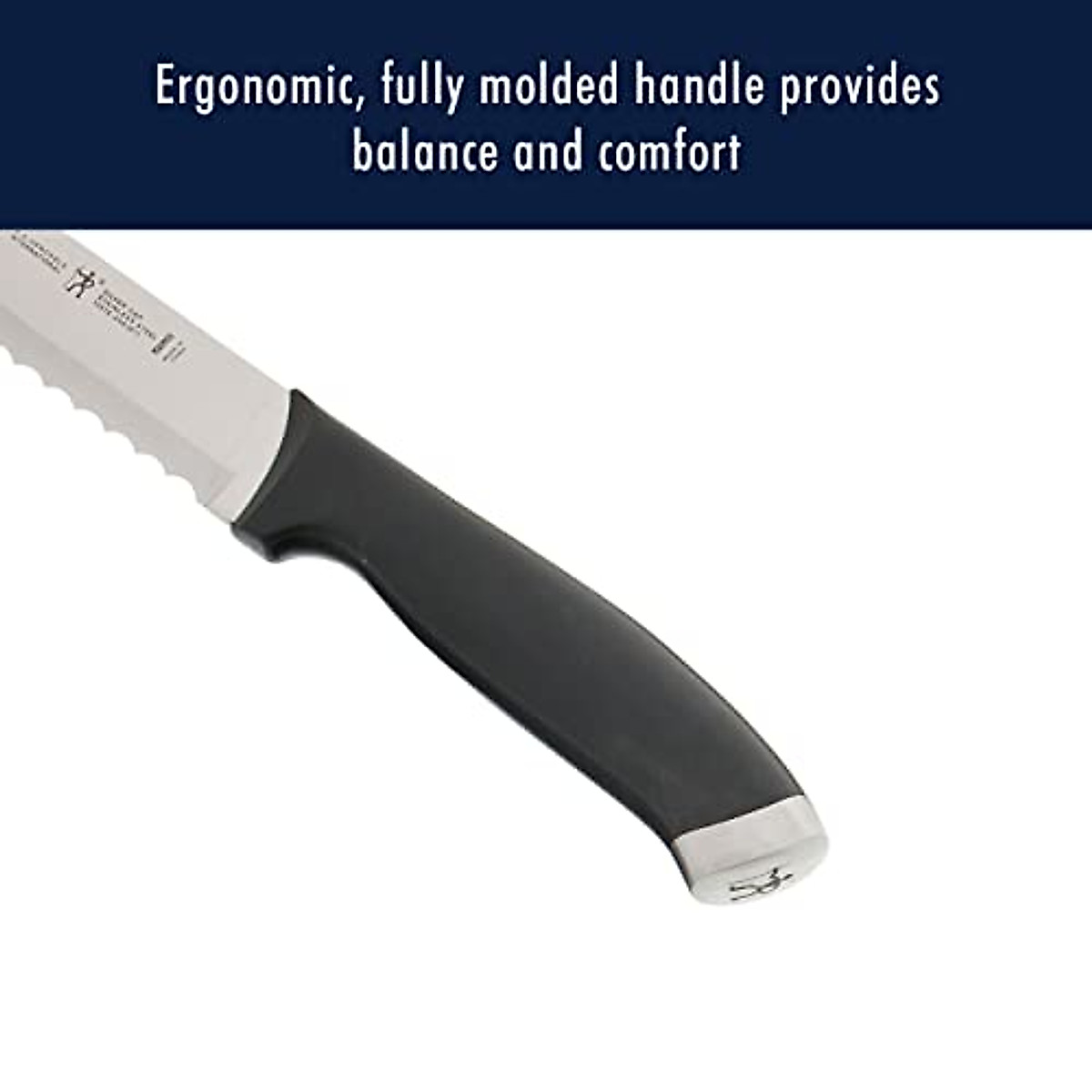 HENCKELS Silvercap Razor-Sharp 14-Piece Knife Set, Chef Knife, Paring Knife, Utility Knife, Bread Knife, Steak Knife, German Engineered Informed by 100+ Years of Mastery