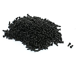 uxcell 1000 Pcs 2mm x 6mm Self Tapping Thread Round Phillips Head Screw